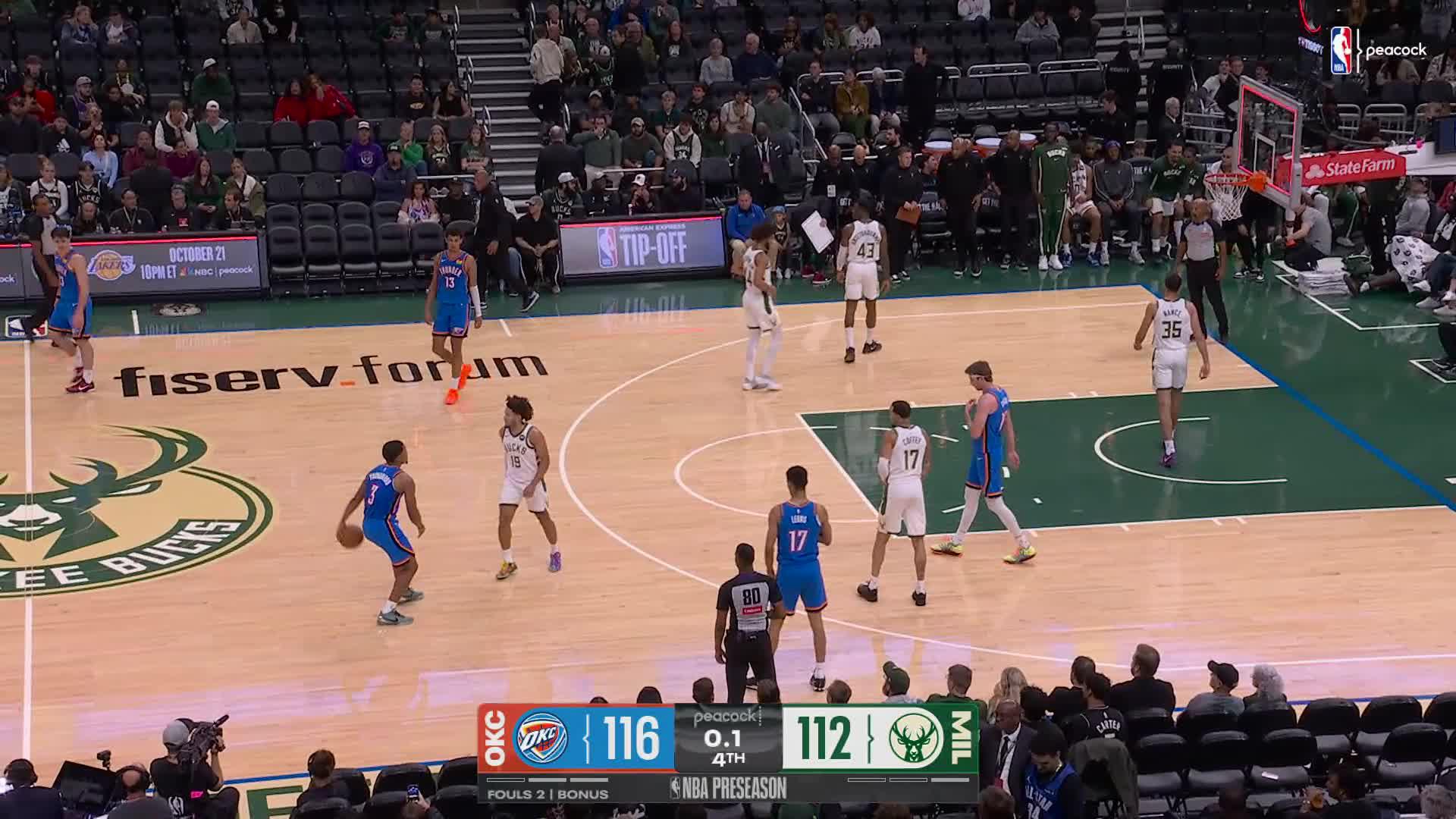 Milwaukee Bucks vs. Oklahoma City Thunder - October 14, 2025 | Live ...